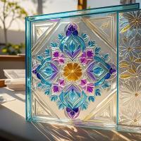 China GB Standard Decorative Patterned Textured Glass Panel For Showcase Window Display for sale