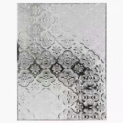 China 4-18mm Stylish Decorative Patterned Glass Panel For Showcases Windows Partitions for sale