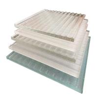 China Impact Resistant Building Decorative Patterned Glass Panel Showcase Stylish Certified Application for sale