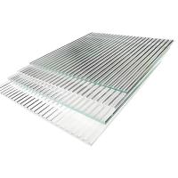 China Impact Resistant Building Decorative Patterned Glass Panel Showcase Stylish Certified Application for sale