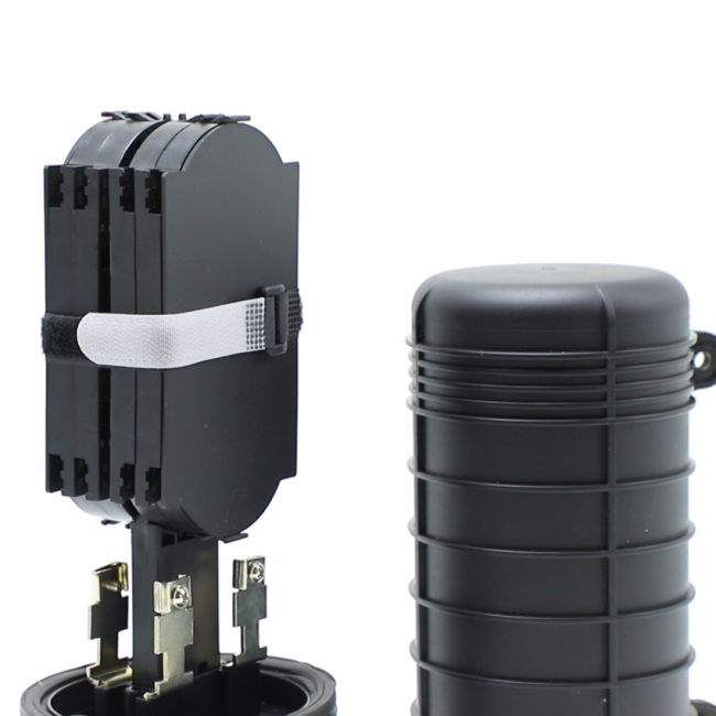 1 Input 2 Output ABS Black Mini Fiber Splice Closure