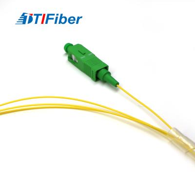 China Optical Fiber Optic Pigtail SC APC UPC 9/125 Um SM G.652D / G.657A2 for sale