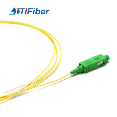 China Optical Fiber Optic Pigtail SC APC UPC 9/125 Um SM G.652D / G.657A2 for sale