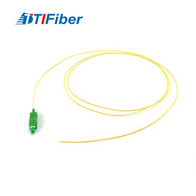 China Optical Fiber Optic Pigtail SC APC UPC 9/125 Um SM G.652D / G.657A2 for sale