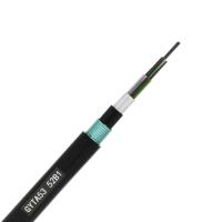 China GYTA53 Singlemode Fiber Optic Cable 12-144 Cores Black PE Sheath Direct Buried Duct FTTH for sale