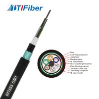 China GYTA53 Singlemode Fiber Optic Cable 12-144 Cores Black PE Sheath Direct Buried Duct FTTH for sale