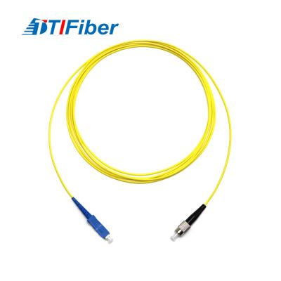 China Ftth Fc Sc-Einmodenfaser-Optikverbindungskabel-Simplexbetrieb/Duplexgelb pVCs Lszh zu verkaufen