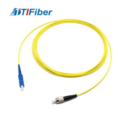 China Ftth Fc Sc-Einmodenfaser-Optikverbindungskabel-Simplexbetrieb/Duplexgelb pVCs Lszh zu verkaufen