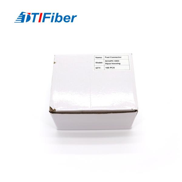 Sc veloce UPC OM3 del connettore di fibra ottica di uso del cavo flessibile di FTTH