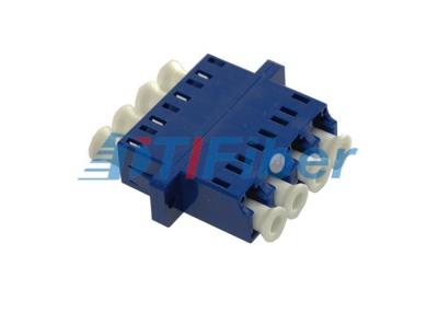 China Telecom Blue Color Duplex LC Fiber Optic Adapter Ceramic Sleeve for sale
