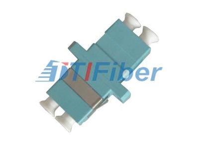 China Telecom Blue Color Duplex LC Fiber Optic Adapter Ceramic Sleeve for sale