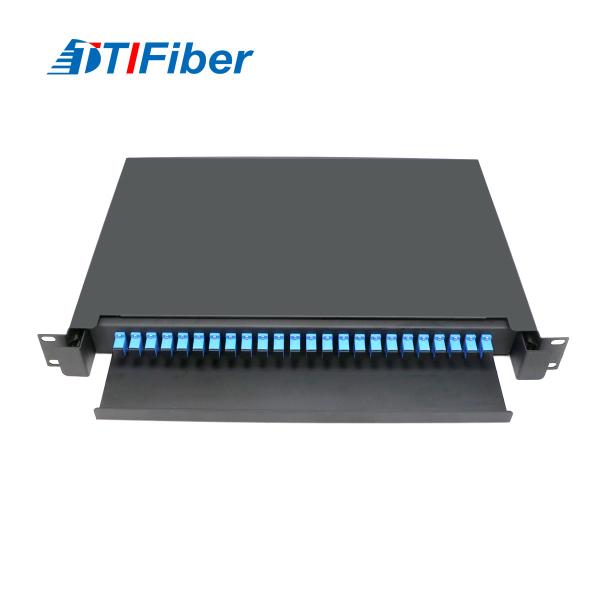 Supporto di scaffale a 19 pollici 12 24 scatole di termine del quadro d'interconnessione di fibra dello Sc del porto