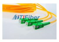 China 10M FTTH Fiber Patch Cord With SC / APC Singlemode Mutimode Simplex Duplex for sale