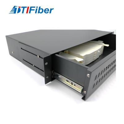 Cina I centri a fibra ottica della scatola 48 di termine del quadro d'interconnessione del supporto di scaffale FTTH in vendita