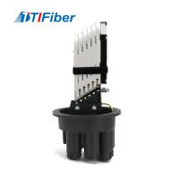 China Black Dome Type Fiber Optic Splice Closure Vertical 144 Core 420mm Height for sale