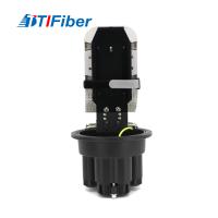China Black Dome Type Fiber Optic Splice Closure Vertical 144 Core 420mm Height for sale