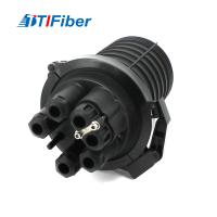China Black Dome Type Fiber Optic Splice Closure Vertical 144 Core 420mm Height for sale