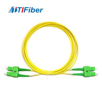 中国 単一モード複式アパートの繊維光学のパッチ・コード SC/APC-SC/APC SM DX のコネクター 販売のため