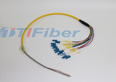 LC UPC APC Bundle optical Fiber Pigtail , Yellow / Orange Single Mode Pigtail