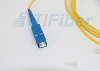 China SC UPC Simplex Single Mode Fiber Patch Cord 9/125um for FTTH Network Custom Length for sale