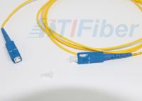 China SC UPC Simplex Single Mode Fiber Patch Cord 9/125um for FTTH Network Custom Length for sale