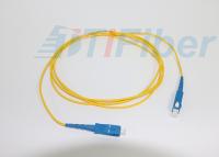 China SC UPC Simplex Single Mode Fiber Patch Cord 9/125um for FTTH Network Custom Length for sale