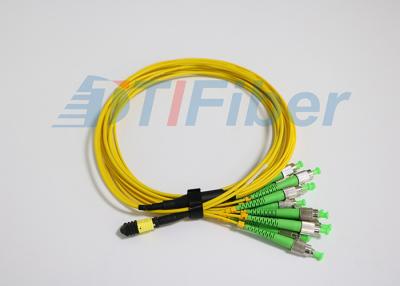 Chine Noyau MPO du jaune 12 aux câbles optiques de correction de fibre de FC pour le réseau de télécom à vendre