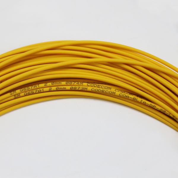 Low Loss LC Uniboot Duplex Singlemode G657.A1 BendInsensitive Duplex 2mm LSZH 0.15dB Cordone di patch in fibra gialla