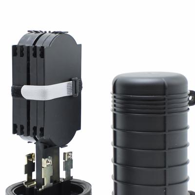 China Glasfaserbox 2 Eingang 2 Ausgang 12 Kern 24 Kern 36 Kern Schwarzfaser Splice Schließung zu verkaufen