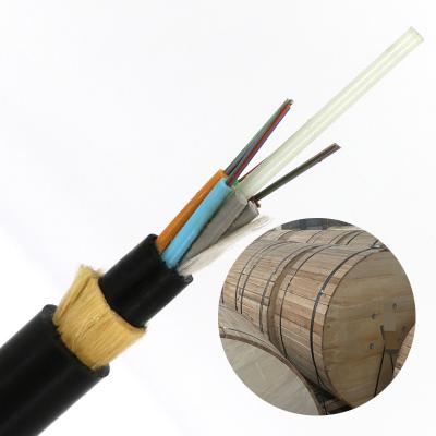 China Outdoor FTTH Fiber Optic Cable ADSS 2 4 6 8 12 24 48 72 96 Core Span Aerial Fibre Optical Cable for sale