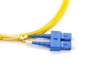 China Singlemode Multimode Fiber Optic Patch Lead Duplex LC SC FC ST Connector 0.3dB Insertion Loss for sale