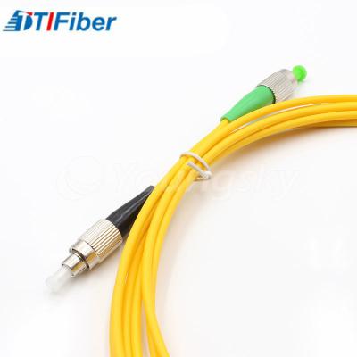 China PVC Jacket Fibre Optic Patch Leads Duplex 9/125um MM FC - FC APC 10N Tensile Strength for sale