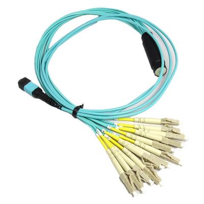 China 4G/5G MPO - LC Multimode Fiber Patch Cable , OM3 Fibre Patch Leads Long Lifespan for sale
