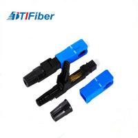 China SC Single Mode Quick Fast Optical Fiber Connector Adapter FTTH 3.0mm Drop Cable for sale
