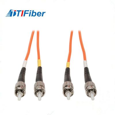 China Duplex Multimode Fiber Patch Cord , 62.5/125 ST/ST Fiber Optical Cable Durable for sale