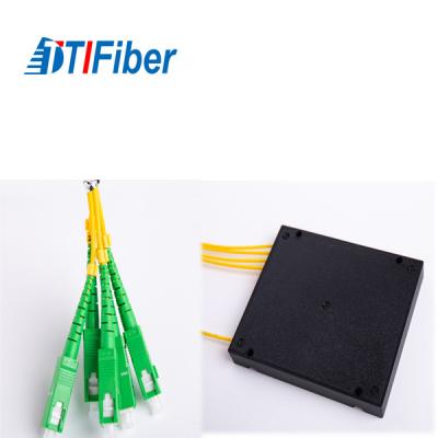 China 1X4 ABS Coupler Fiber Optic Splitter Plc 2.0mm Cable SC/APC PC UPC Connector for sale