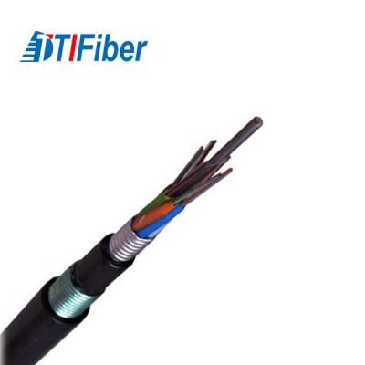 Chine Veste échouée extérieure de PE de PVC LSZH de corde de correction de fibre multimode du conduit GYTA53 à vendre