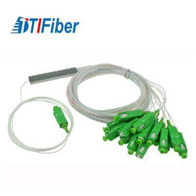 China 1X8 1x16 Tube Steel Fiber Optic Splitter 2.0mm Cable SC/APC PC UPC Connector for sale