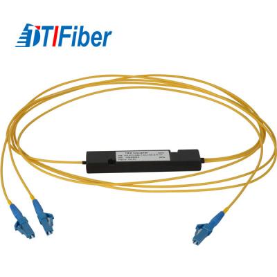 China 1X2 LC APC Fiber Optic PLC Splitter ABS Box type PLC Splitter Singlemode for sale
