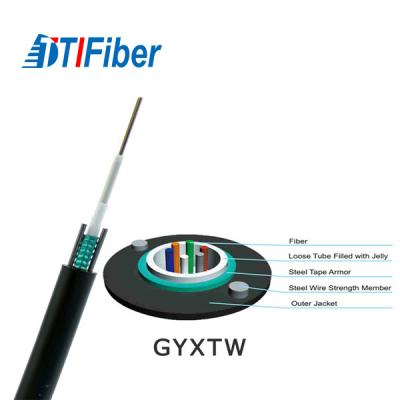 中国 GYXTWの光ファイバ ケーブルの単一モード装甲2/4/6/12は3年の保証の芯を取ります 販売のため