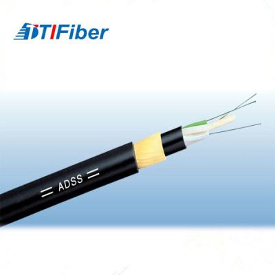 中国 全Dieletricの光ファイバ ケーブル24の中心の単一モードADSSポリ塩化ビニールLSZHのPEのジャケット 販売のため