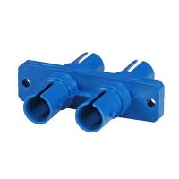 China ST Fiber Optical Adapter Duplex Ceramic or Bronze Sleeve Singlemode Multimode 0.2dB Insertion Loss for sale