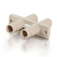 China ST Fiber Optical Adapter Duplex Ceramic or Bronze Sleeve Singlemode Multimode 0.2dB Insertion Loss for sale