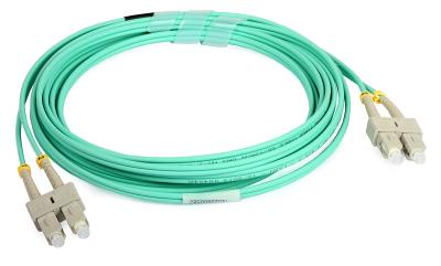 China SC / FC / LC Multimode Duplex Fiber Patch Cord with Orange color cable for sale