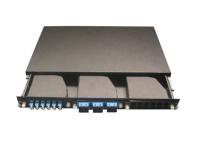 China 1.2mm 1U MPO Patch Panel with 12 Cassette Capacity for SC and LC Fiber Adapters for sale