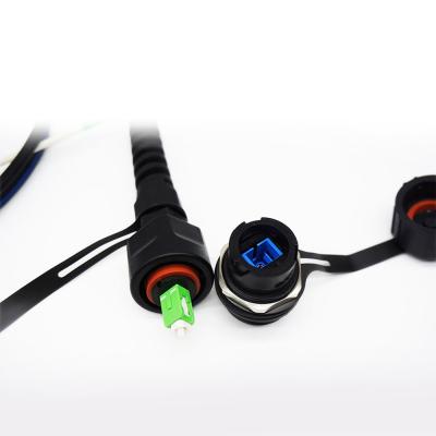China ODVA LC Duplex IP67 Waterproof Fiber Optic Patch Cord for sale