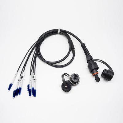 China ODVA LC Duplex IP67 Waterproof Fiber Optic Patch Cord for sale
