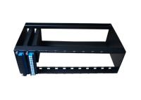 China 1U Rack Mounted MPO Fiber Optic Patch Panel - 12 Cassette Capacity, 1.2mm Cold Rolled Steel Construction for sale
