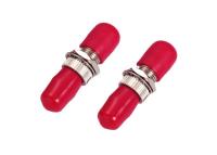 China ST Simplex Optical Fiber Adapter with Ceramic/Bronze Sleeve - ≤0.2dB Insertion Loss, -40°C to +85°C Temperature Range for sale