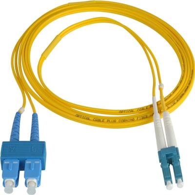 China Cordón a dos caras con varios modos de funcionamiento del cable del remiendo de la fibra óptica FTTH del Lc-Sc SM Os2 9/125um del descenso al aire libre interior del duplex en venta